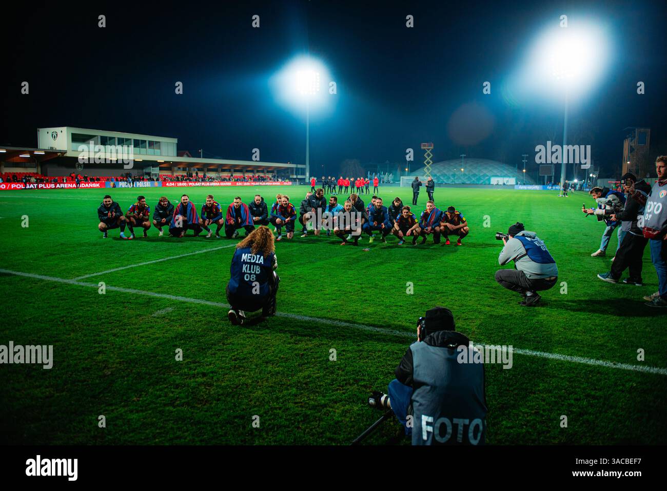 NIEPOŁOMICE, POLAND - APRIL 1, 2025: Polish Football Cup match Puszcza ...