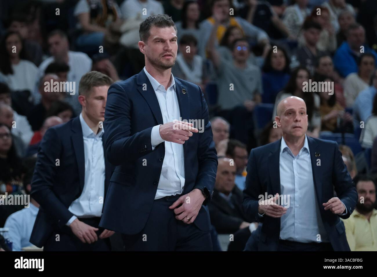 Madrid, Spain. 03rd Apr, 2025. Coach Tiago Splitter of Paris Basketball ...