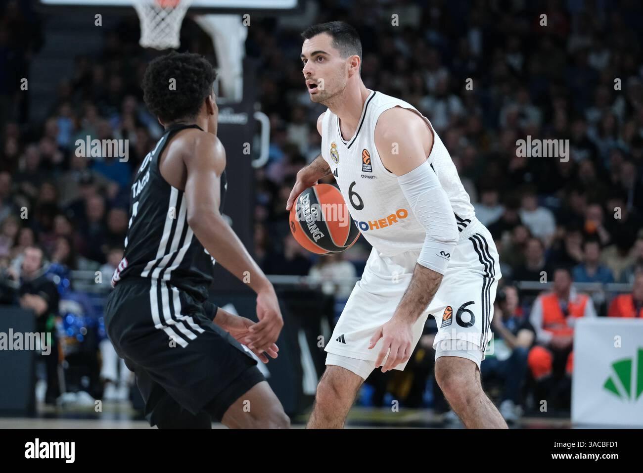 Madrid, Spain. 03rd Apr, 2025. Alberto Abalde of Real Madrid during the Turkish Airlines ...