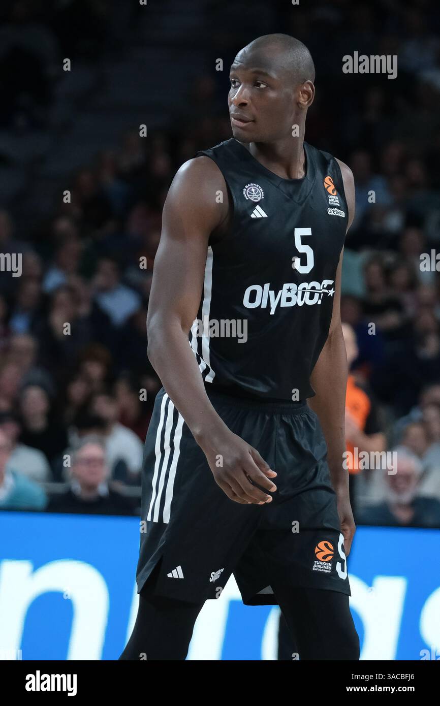 Madrid, Spain. 03rd Apr, 2025. Bandja Sy of Paris Basketball during the ...