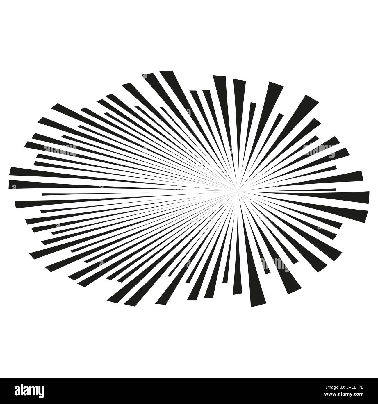 Elliptical burst pattern. Abstract speed explosion. Dynamic sunburst effect. High energy rays ...
