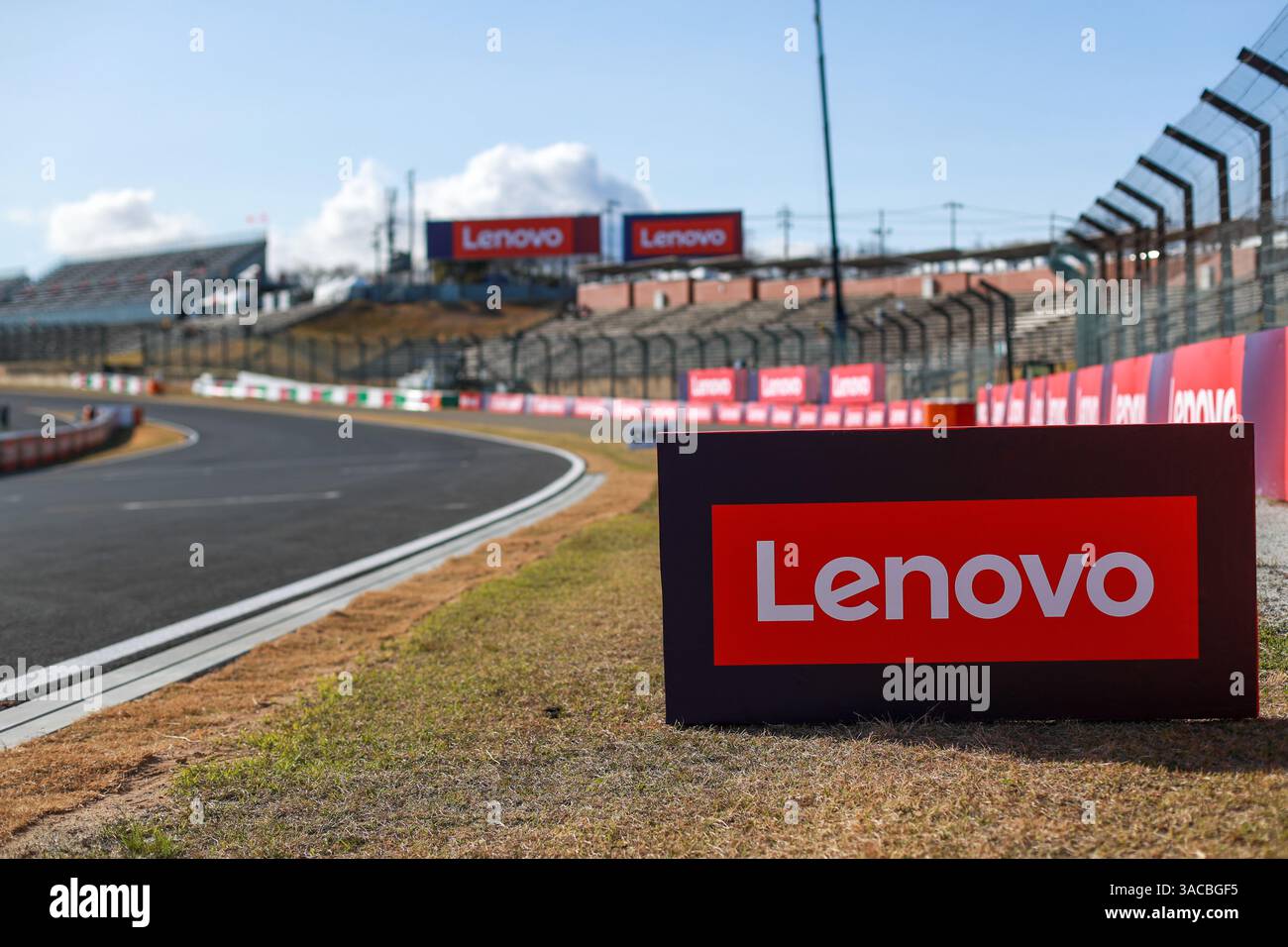 SUZUKA, JAPAN - APRIL 3: A general view of the track during previews ...