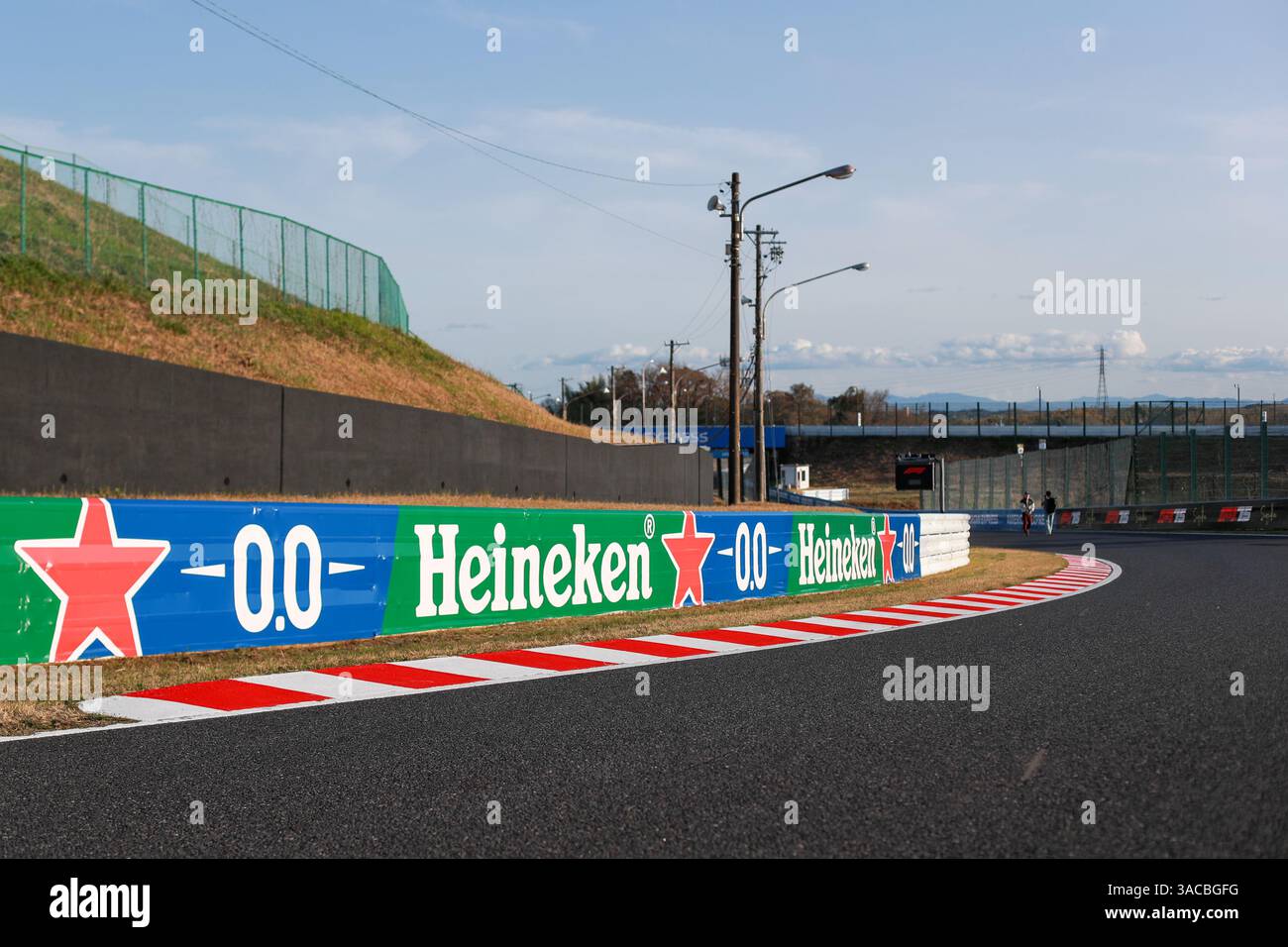 SUZUKA, JAPAN - APRIL 3: A general view of the track during previews ...