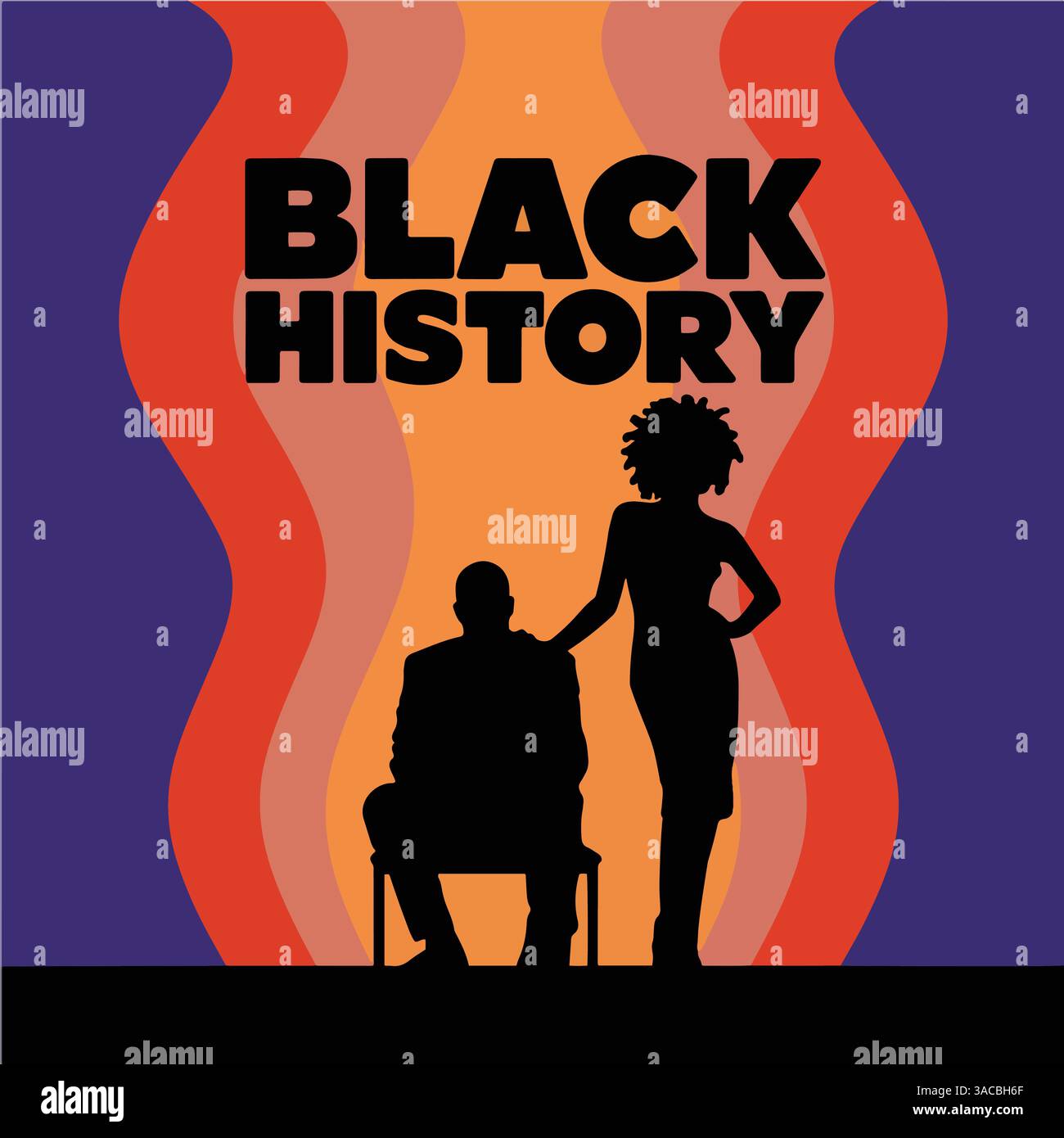 Black History Month. African American heritage celebration. Poster ...