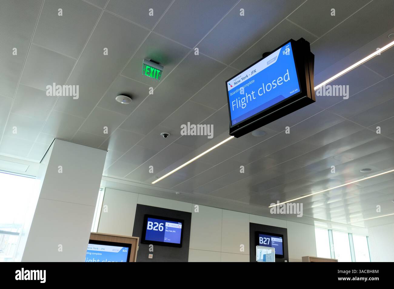 Ceiling monitor at Seattle-Tacoma International Airport with Flight ...