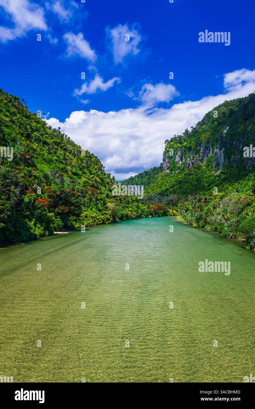 The Pororari River, Paparoa National Park, Punakaiki, New Zealand Stock ...