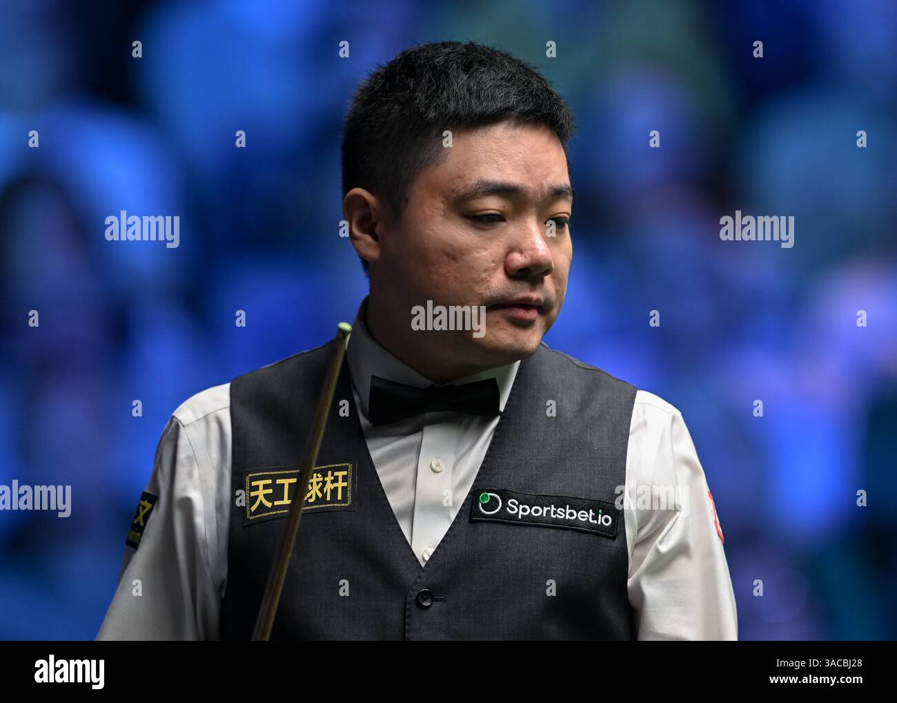 Manchester, UK. 3rd Apr, 2025. Ding Junhui during his Quarter Final ...