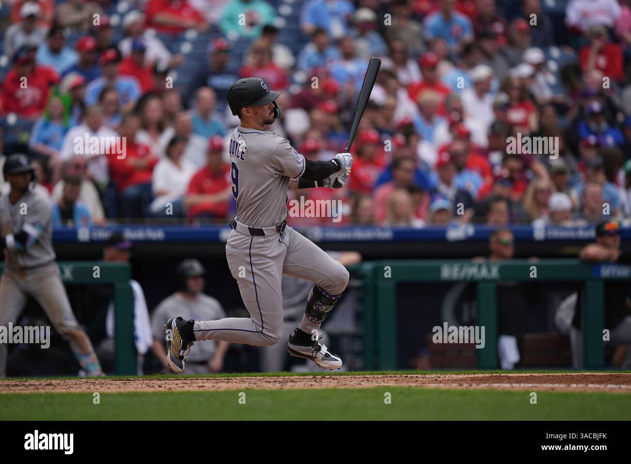 Colorado Rockies' Brenton Doyle in action during a baseball game ...