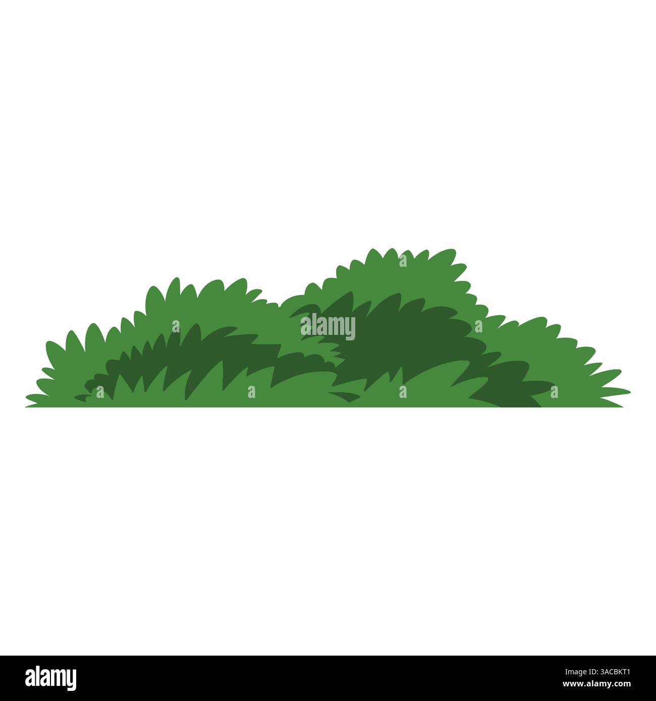 Bush icon. Simple green bush symbol isolated on a white background ...