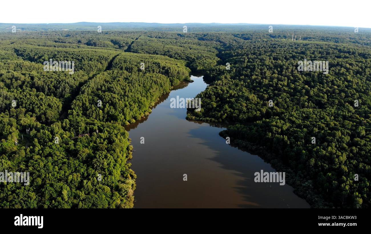 Serene landscape winding waterway hi-res stock photography and images ...