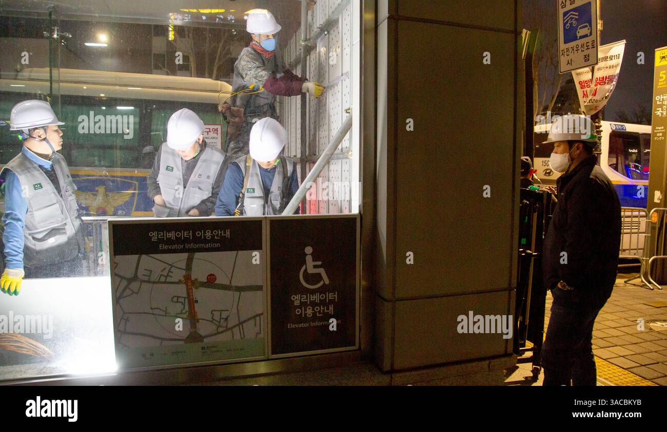 Tightened security near the Constitutional Court, Apr 3, 2025 : Workers ...