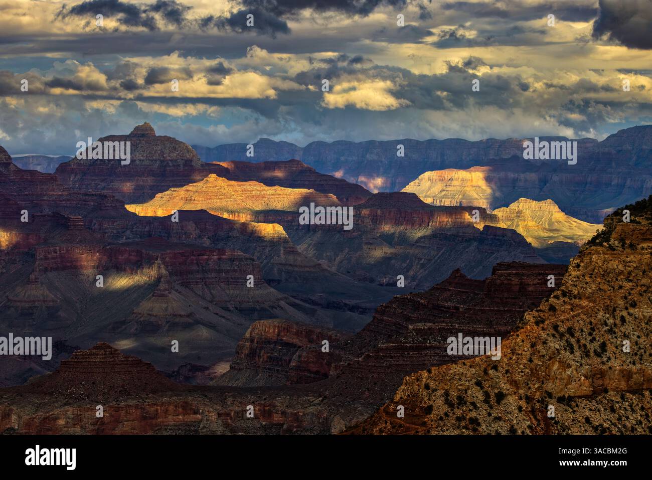 Vishnu Temple at sunset, Grand Canyon National Park, Arizona Stock ...