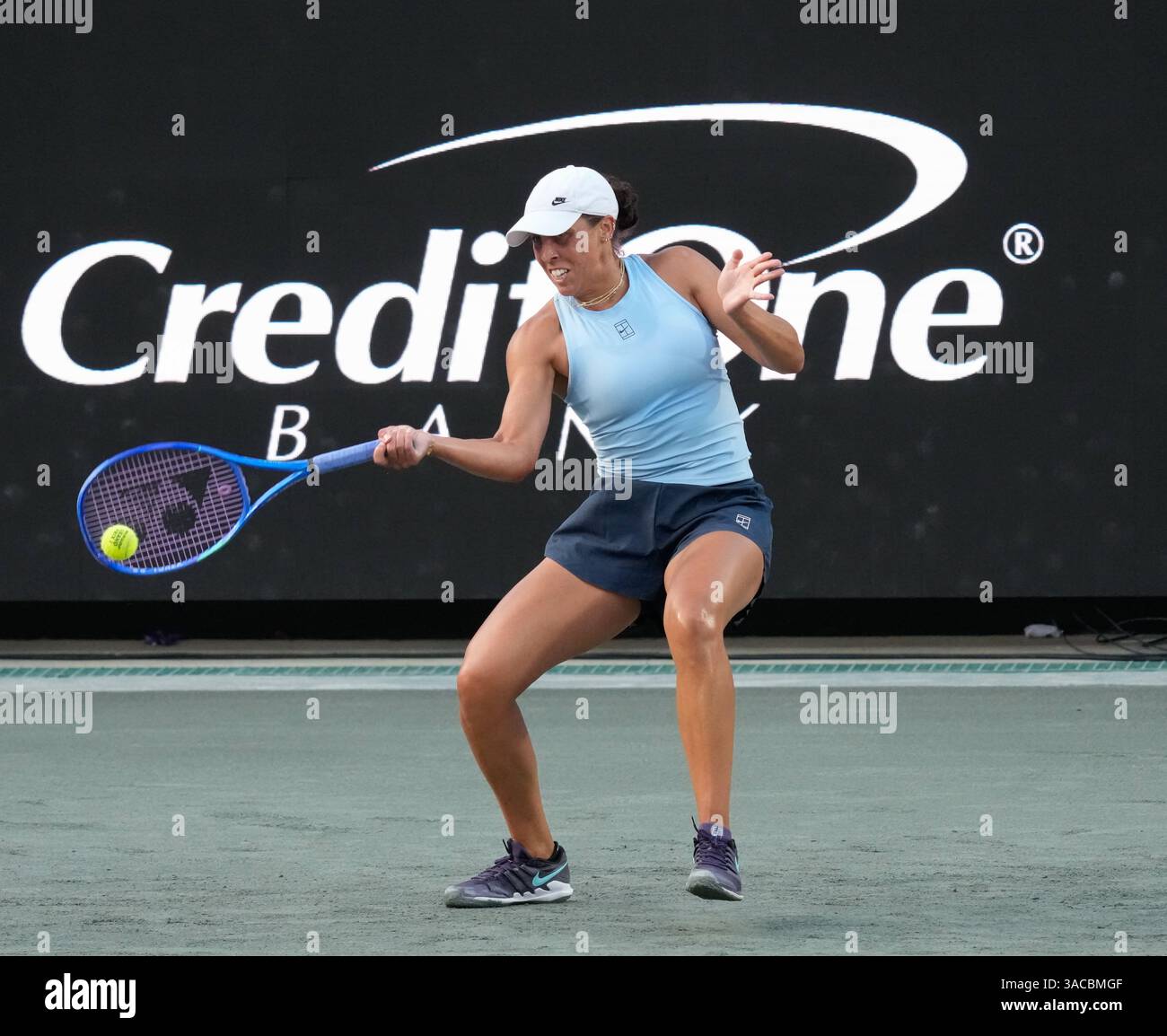 April 3, 2025: Madison Keys (USA) loses to Anna Kalinskaya (RUS) 6-2, 6 ...