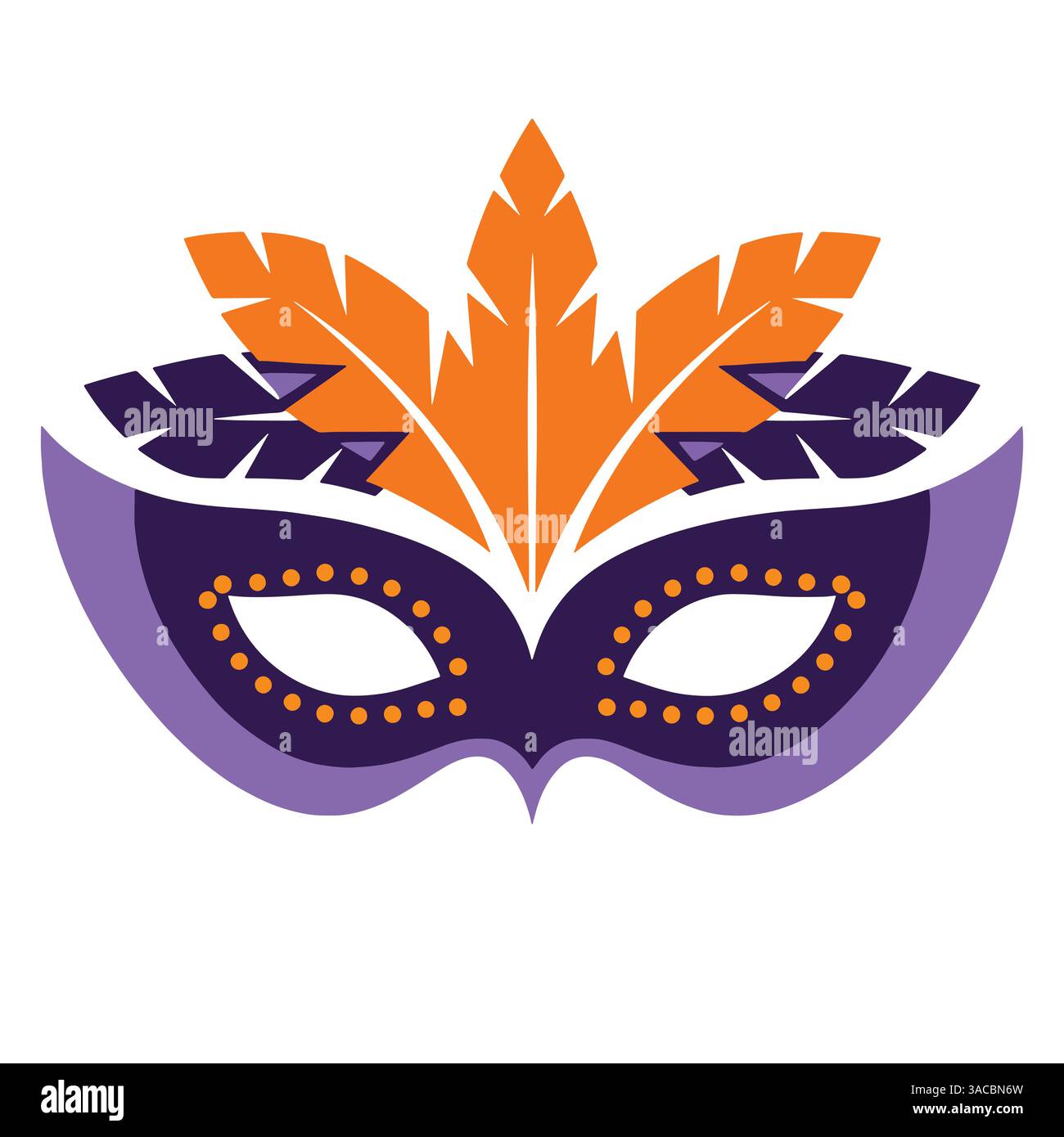 Carnival mask costume icon. Elegant and decorative vector illustration ...