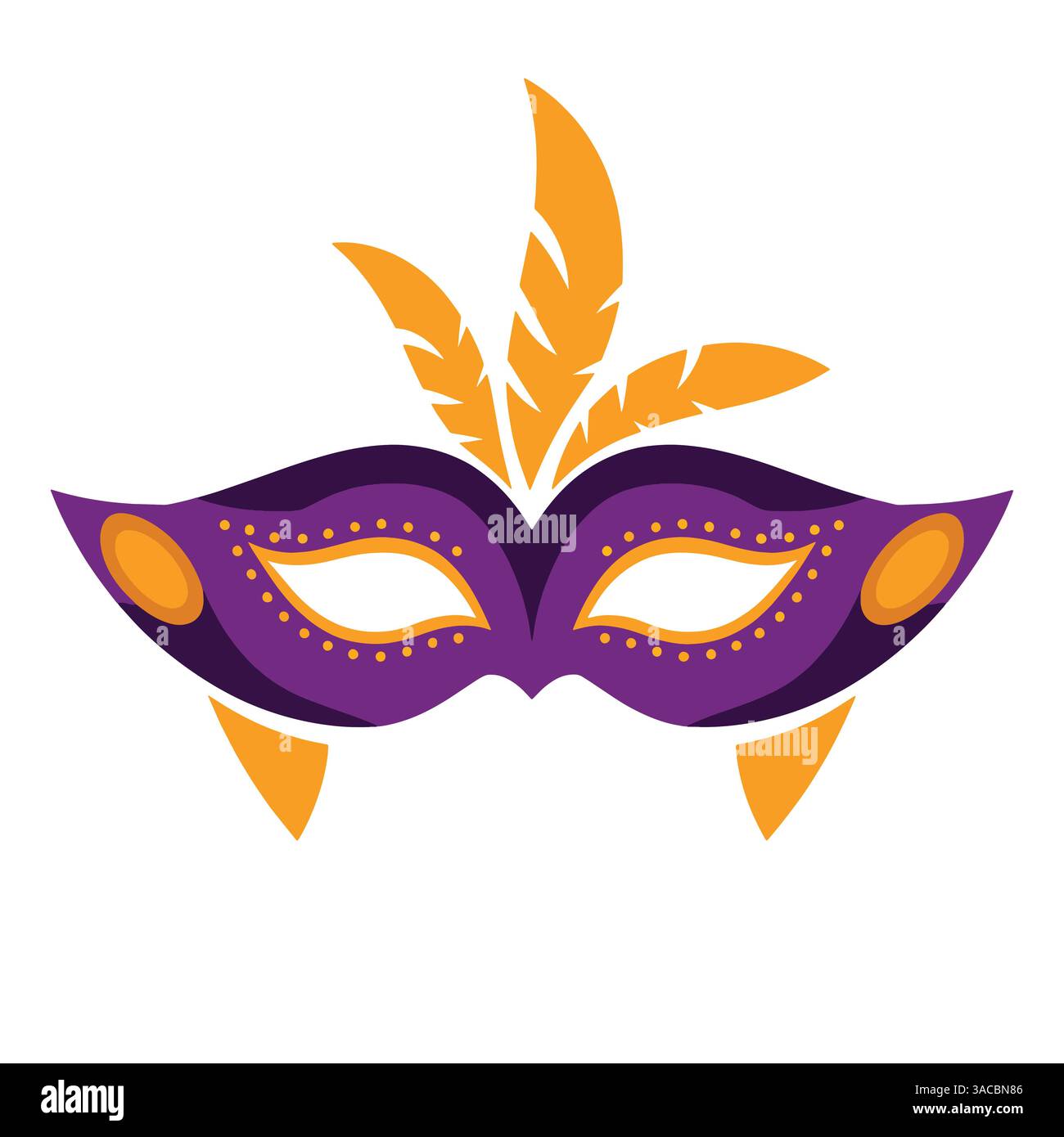 Carnival mask costume icon. Elegant and decorative vector illustration ...
