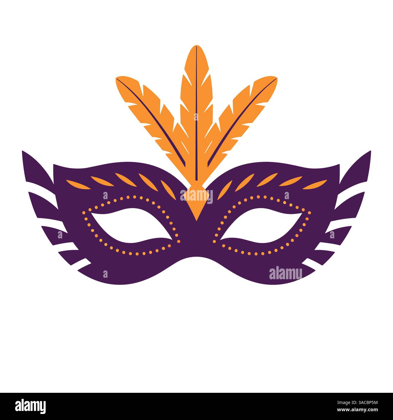 Carnival mask costume icon. Elegant and decorative vector illustration ...