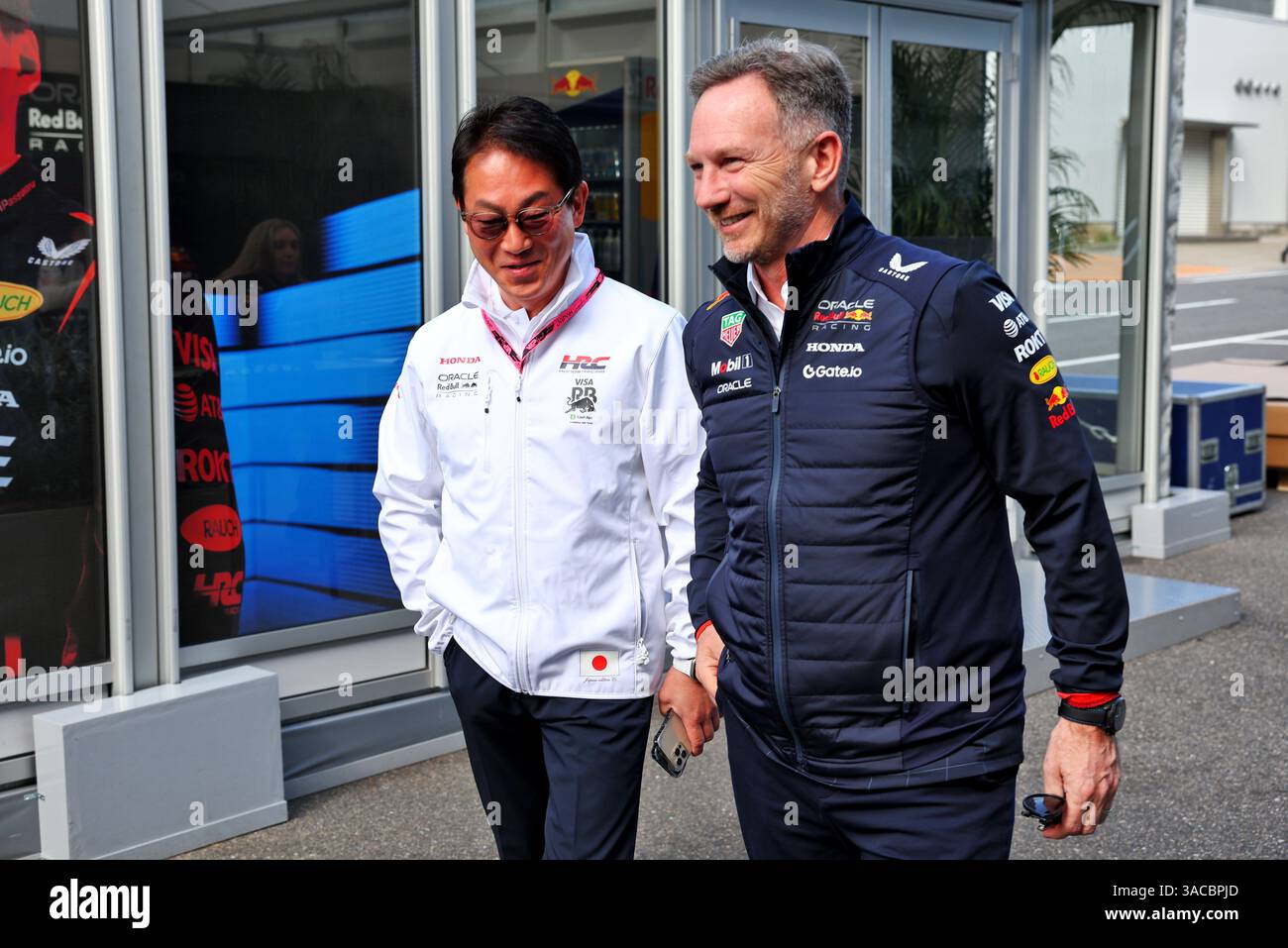 Suzuka, Japan. 04th Apr, 2025. (L to R): Koji Watanabe (JPN) Honda ...