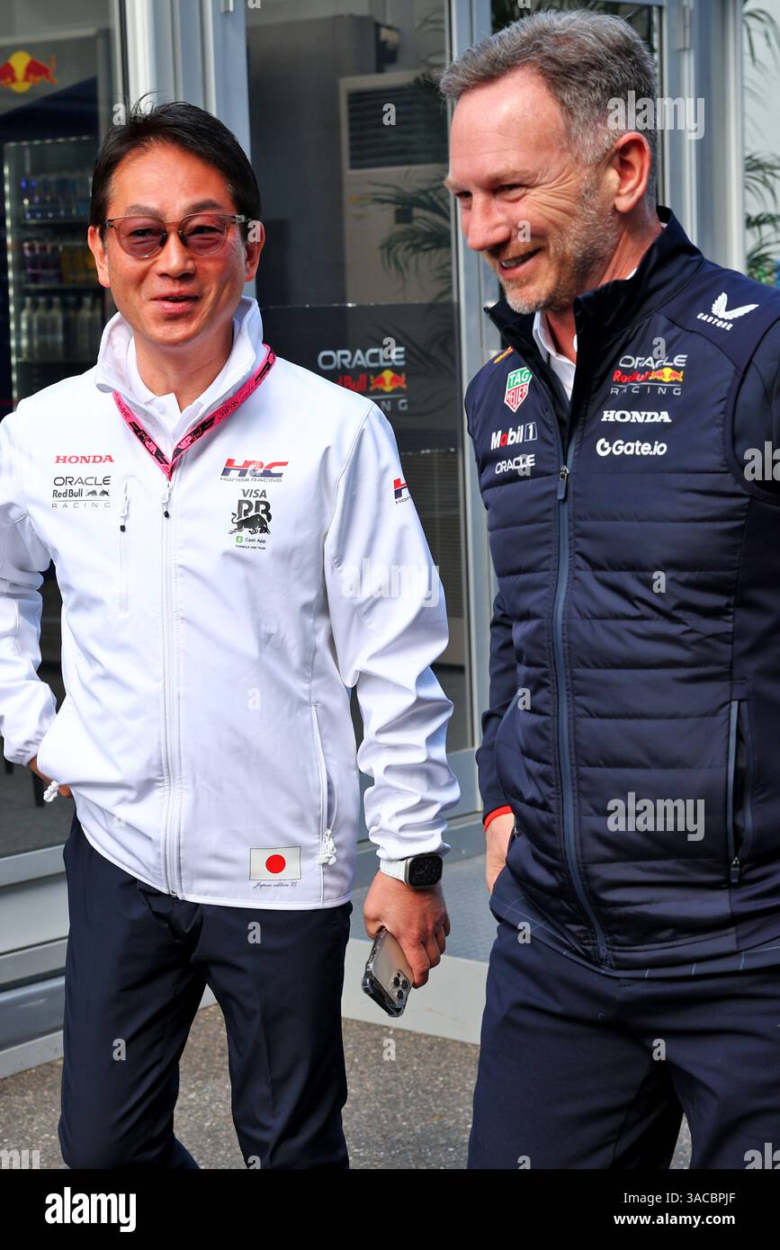 Suzuka, Japan. 04th Apr, 2025. (L to R): Koji Watanabe (JPN) Honda ...