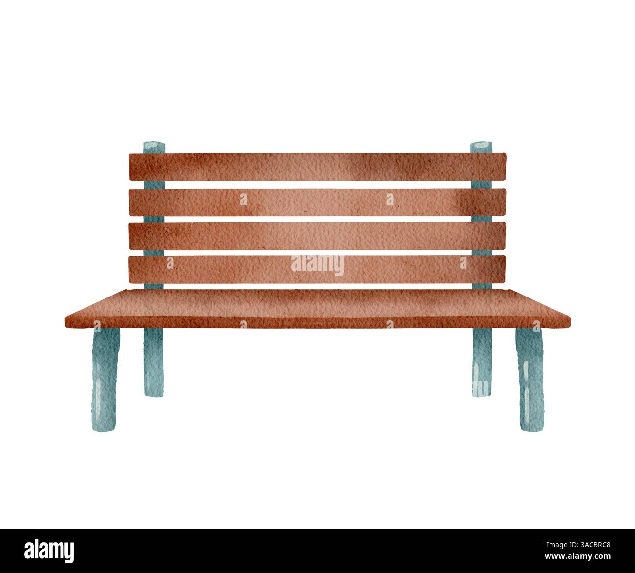 This stylish wooden bench features vibrant turquoise legs and is ...