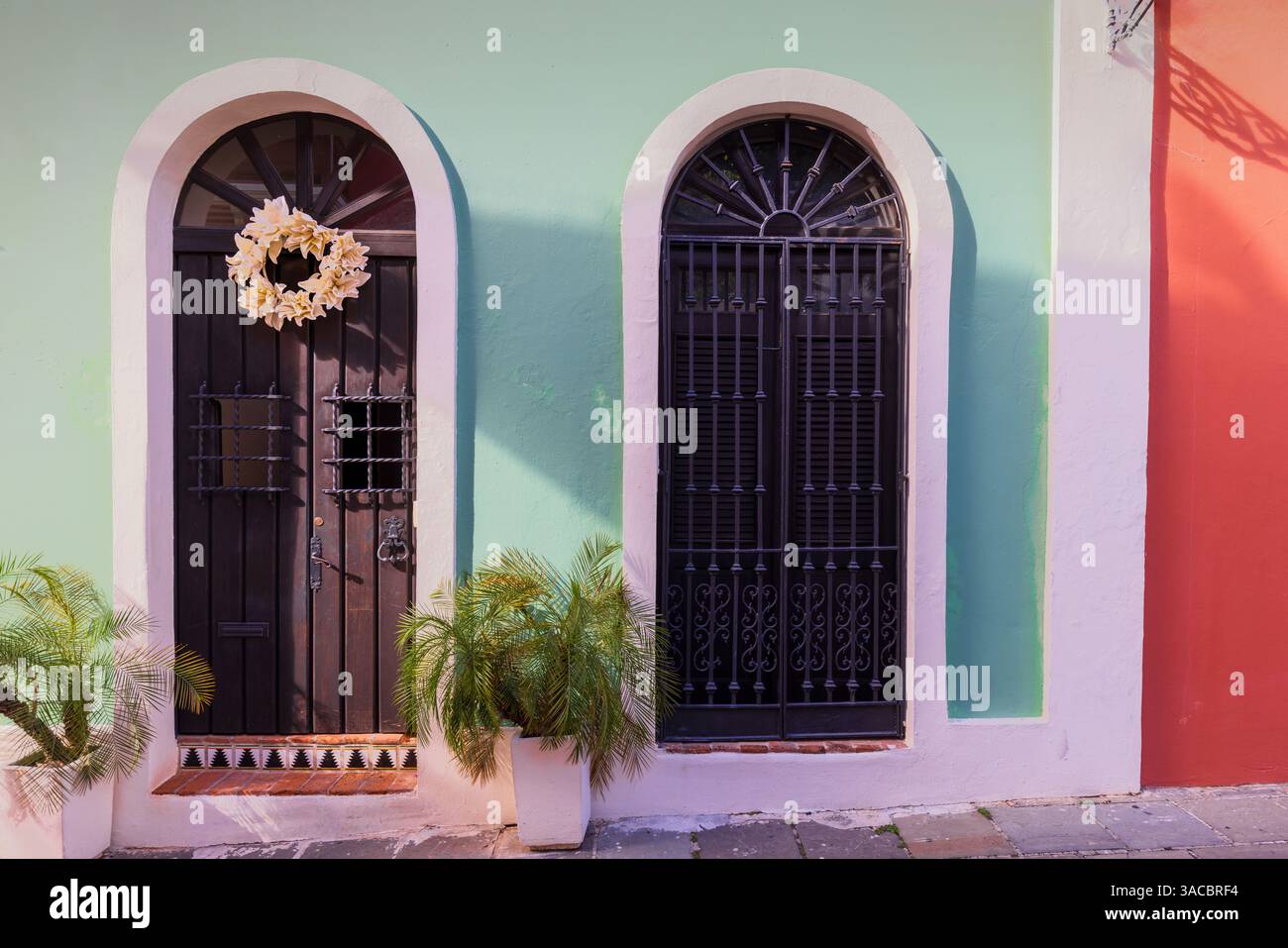 Puerto Rico, San Juan colorful colonial architecture in historic city ...