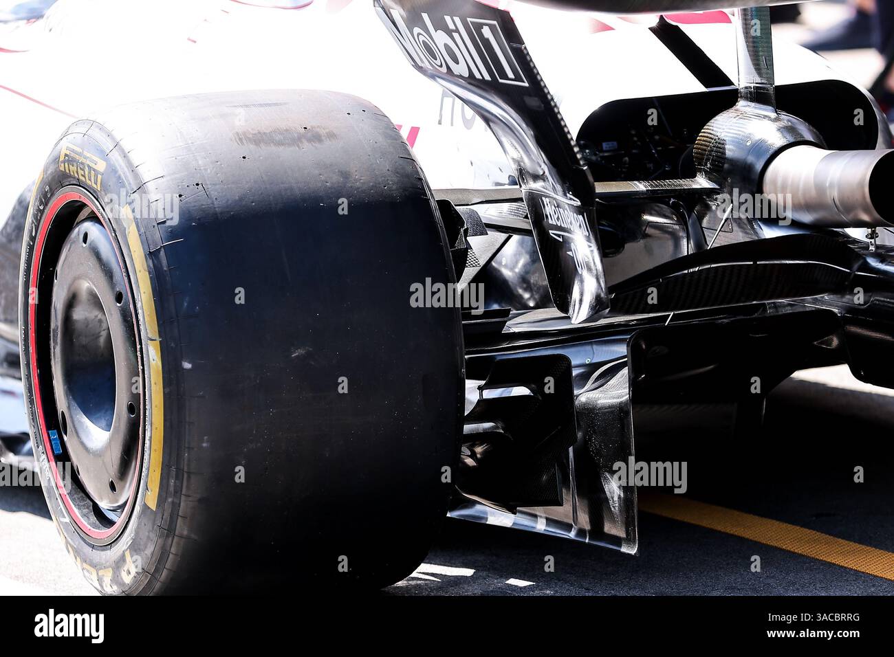 Red Bull Racing RB21, mechanical detail rear corner during the Formula ...