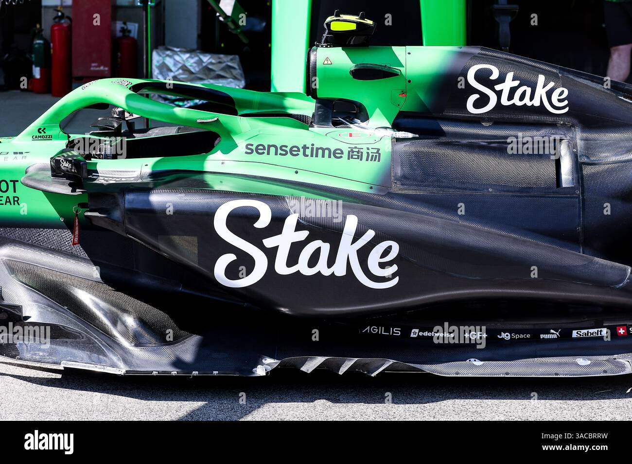 Stake F1 Team Kick C45, mechanical detail floor body during the Formula ...