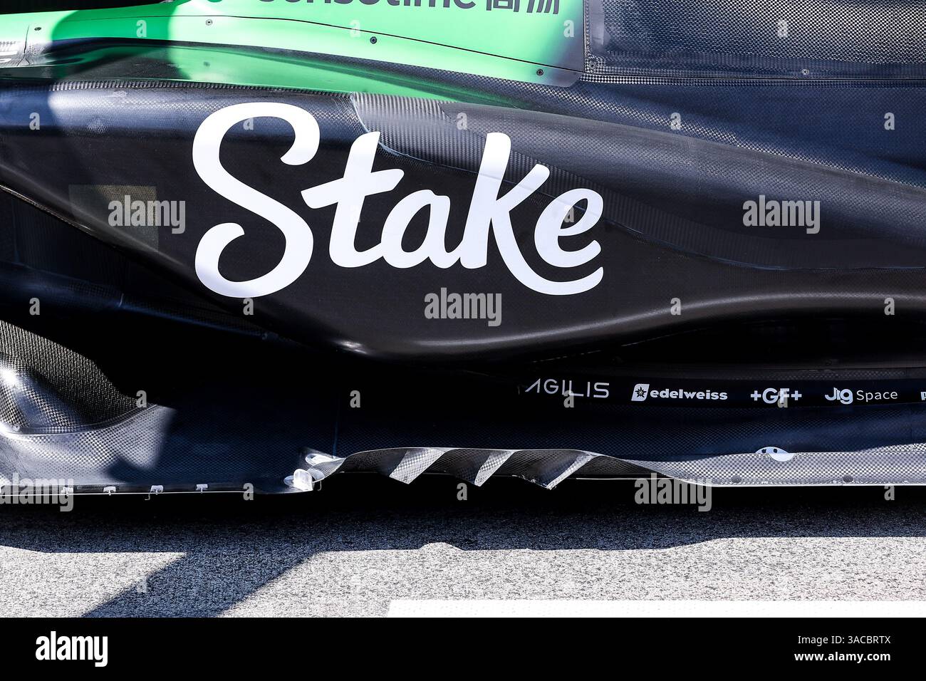 Stake F1 Team Kick C45, mechanical detail floor body during the Formula ...