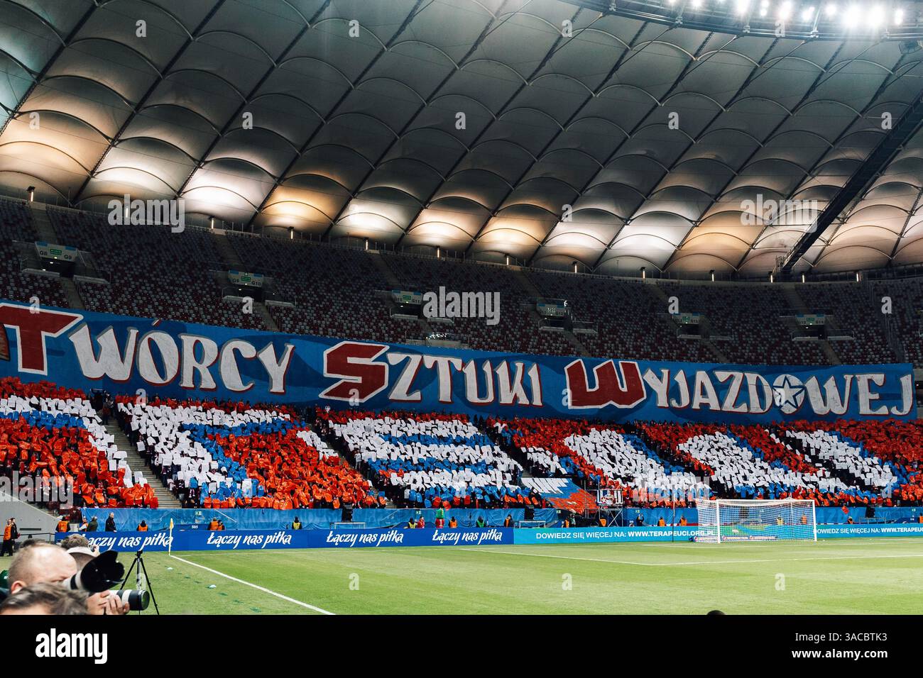 Warsaw, Poland. 02nd Apr, 2025. Fans of Wisla Krakow seen before the ...