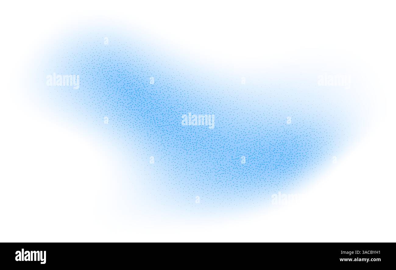 Abstract gradient shape with noise, blue blurred grainy color gradation, vibrant design element ...
