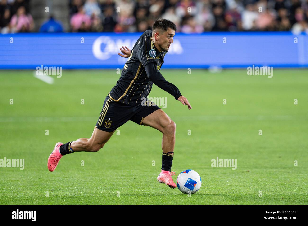 LAFC midfielder Cengiz Ünder (22) during a Concacaf Champions Cup Quarterfinal match against the ...