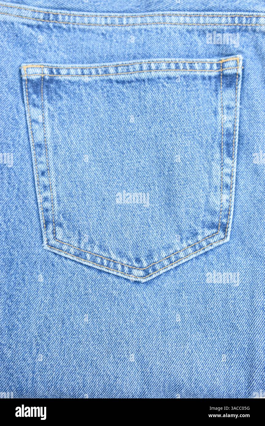 Blue Denim Jean Pocket Fabric Texture Background Stock Photo - Alamy