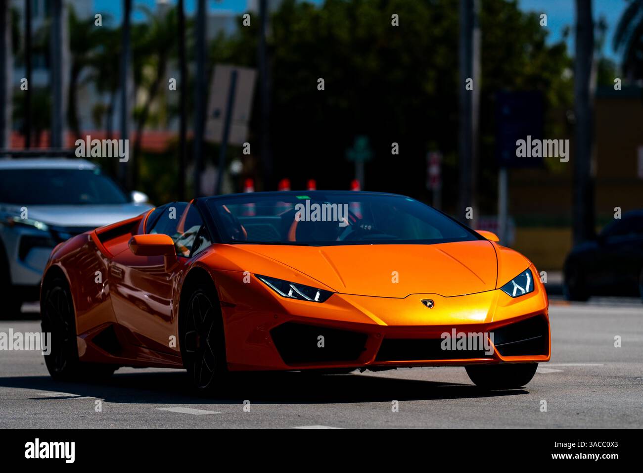 April 3, 2025. Miami. Lambo concept. Lamborghini sportscar on summer. Lamborghini supercar ...