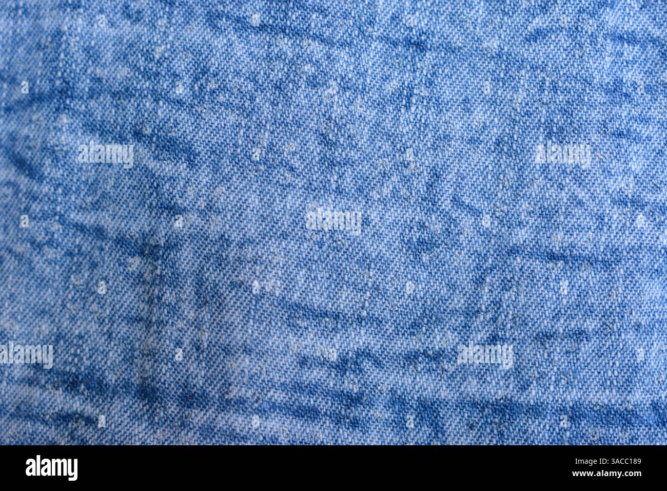 Folded Blue Denim Shirt Fabric Texture Close Up Background Stock Photo ...