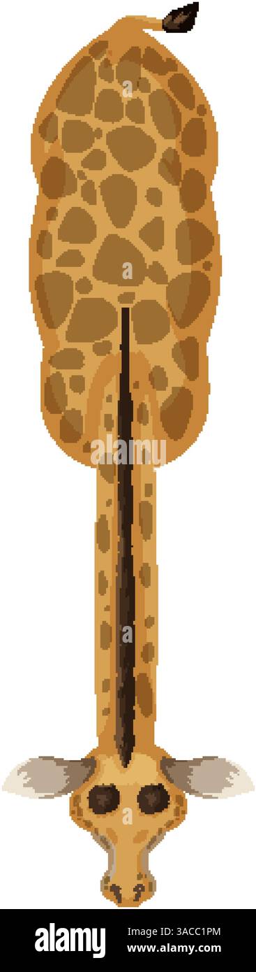 Illustration of a giraffe from above perspective Stock Vector Image ...