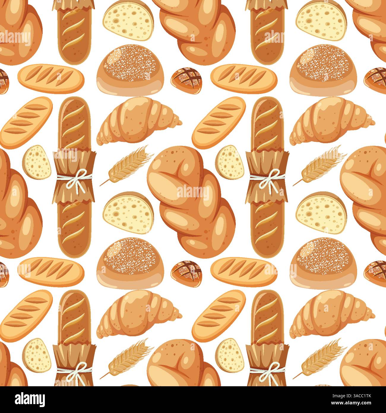 Various bread types Stock Vector Images - Alamy