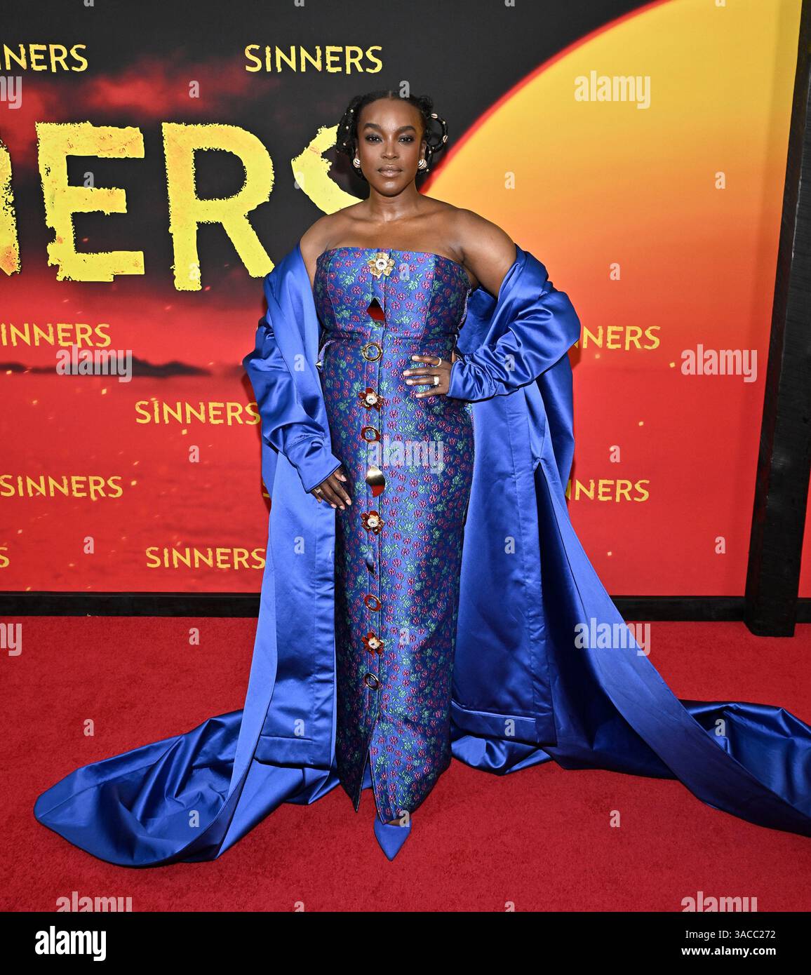 Wunmi Mosaku attends the premiere of "Sinners" at AMC Lincoln Square on ...