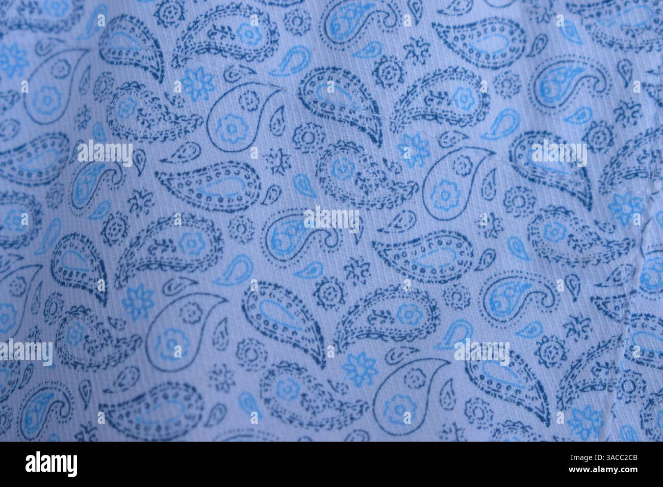 Surface Of White Floral Pattern Shirt Fabric Texture Close Up ...