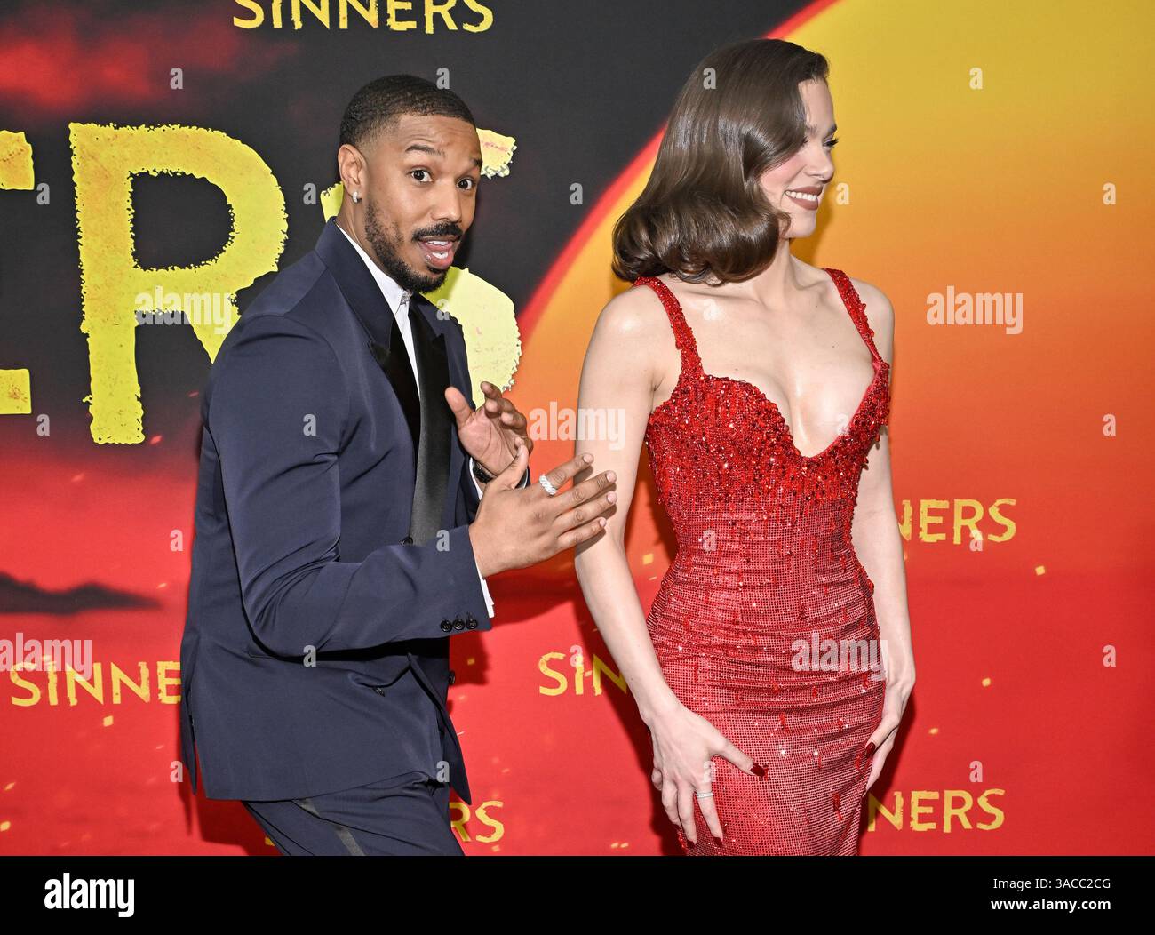 Michael B. Jordan, left, and Hailee Steinfeld attend the premiere of ...