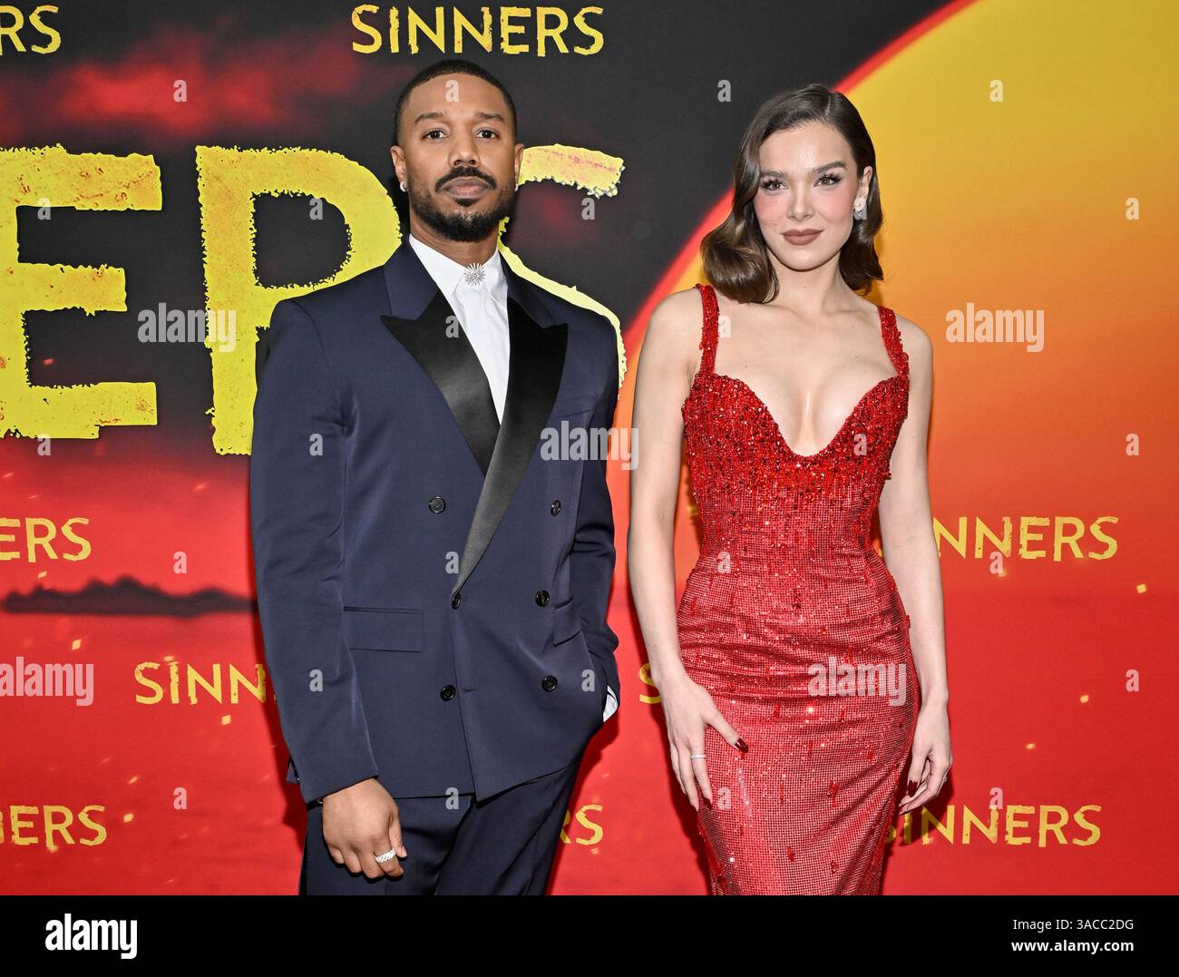 Michael B. Jordan, left, and Hailee Steinfeld attend the premiere of ...