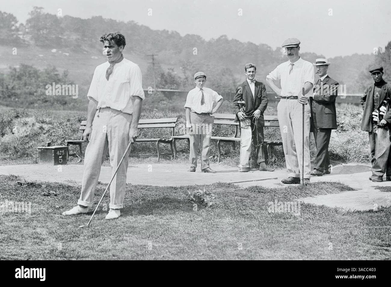 Walter Clark (Springfield) and Isaac Mackie (Fox Hills) playing a golf ...