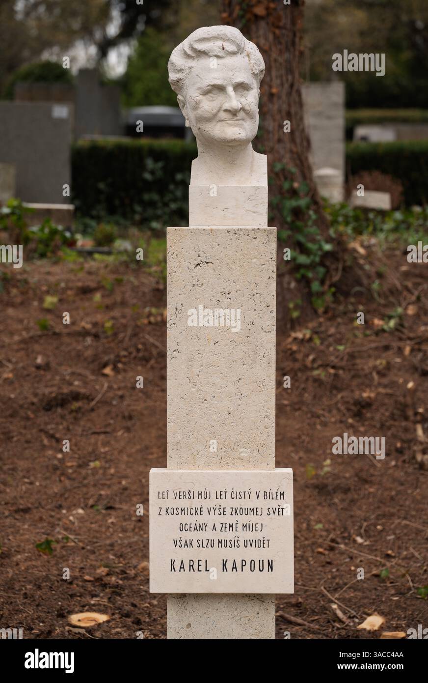 Grave of Karel Kapoun (1902-1963), Czech teacher and poet, at Brno ...