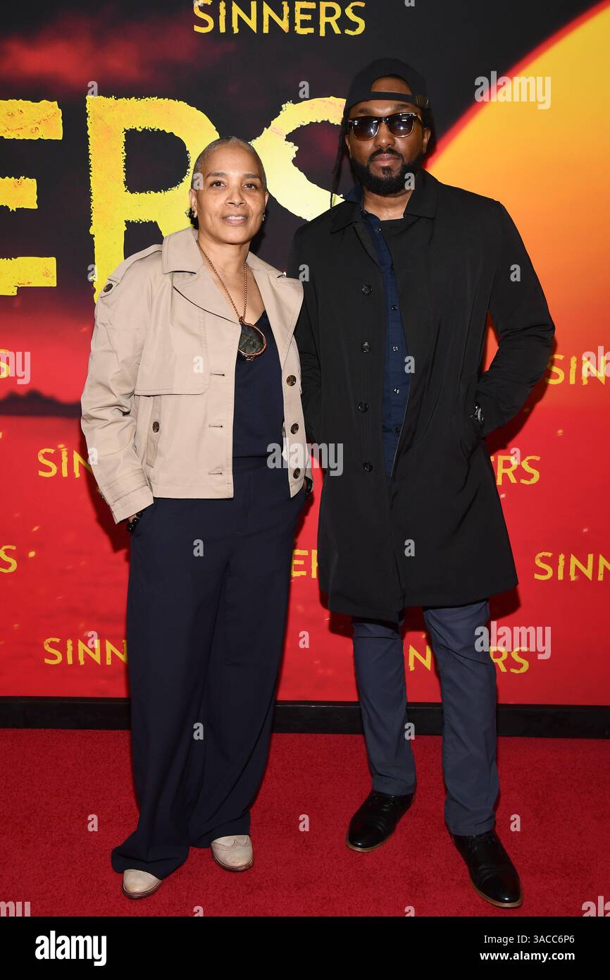 (L-R) Lin Que Ayoung and Rashad Frett attend the Warner Bros. Pictures ...
