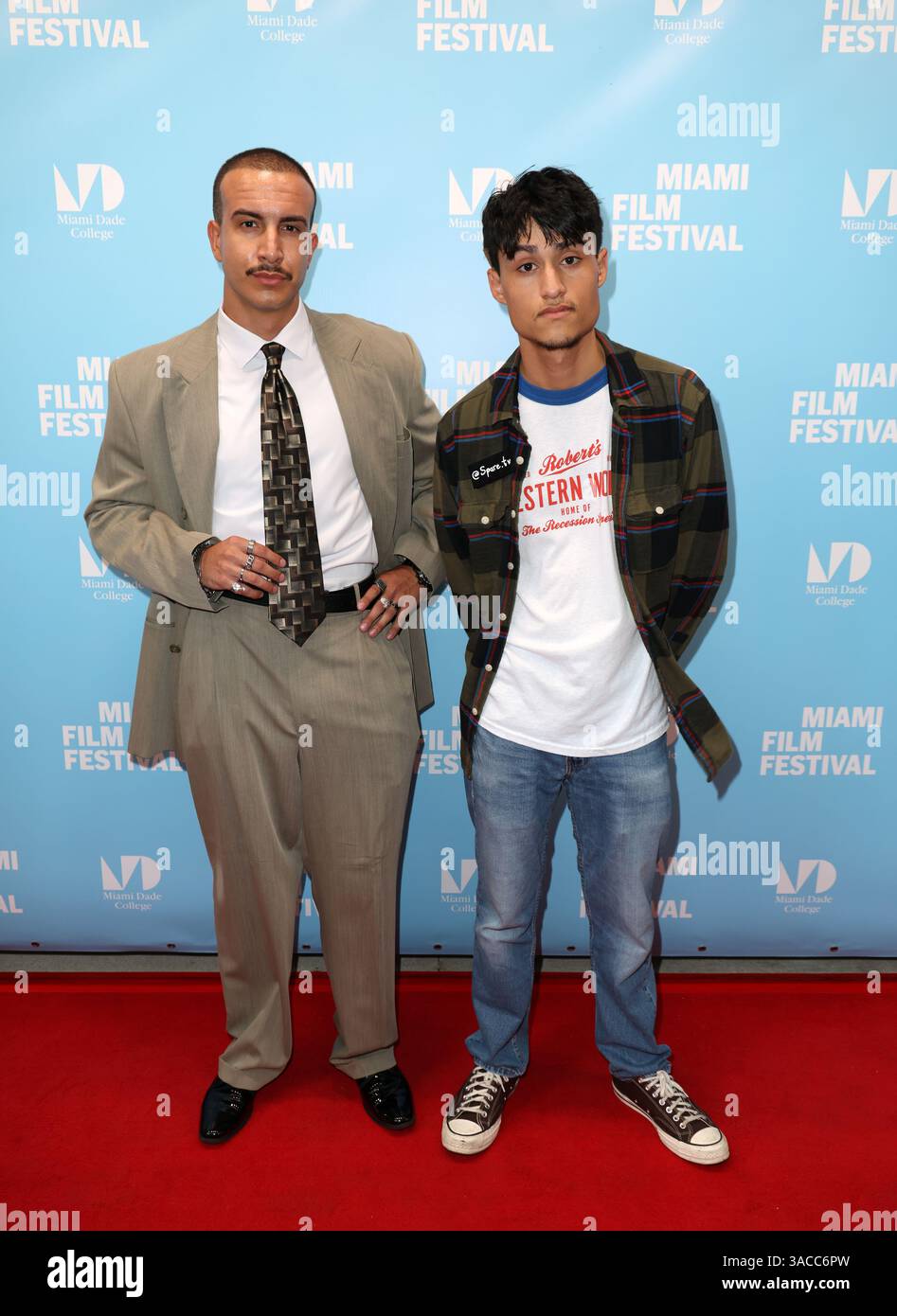 MIAMI, FL-APRIL 3: Paolo Cesti (Director) and Kevin Reyes for the short ...