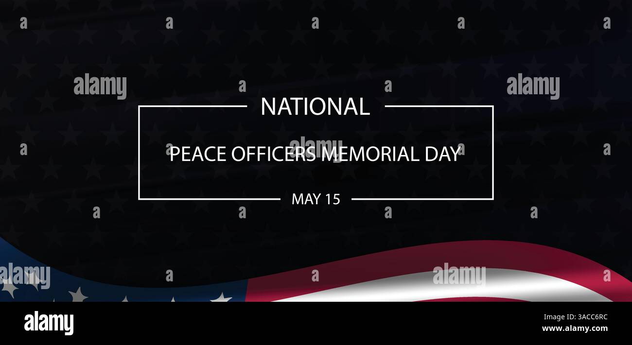 Honoring Our Heroes Peace Officers Memorial Day May 15 Stock Vector ...