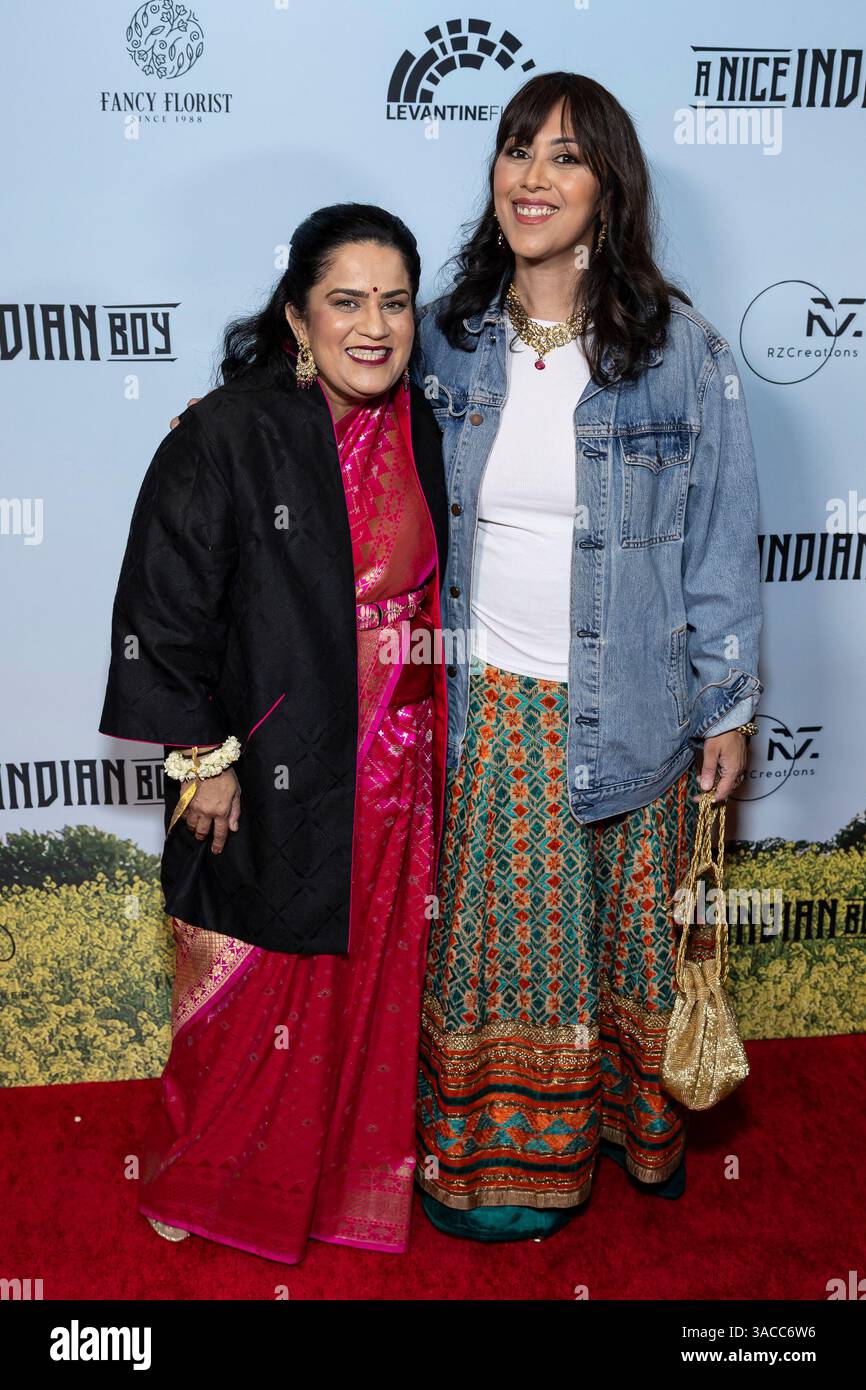 Los Angeles, USA. 03rd Apr, 2025. Zarna Garg and Smriti Mundhra attend the arrivals of the LA ...