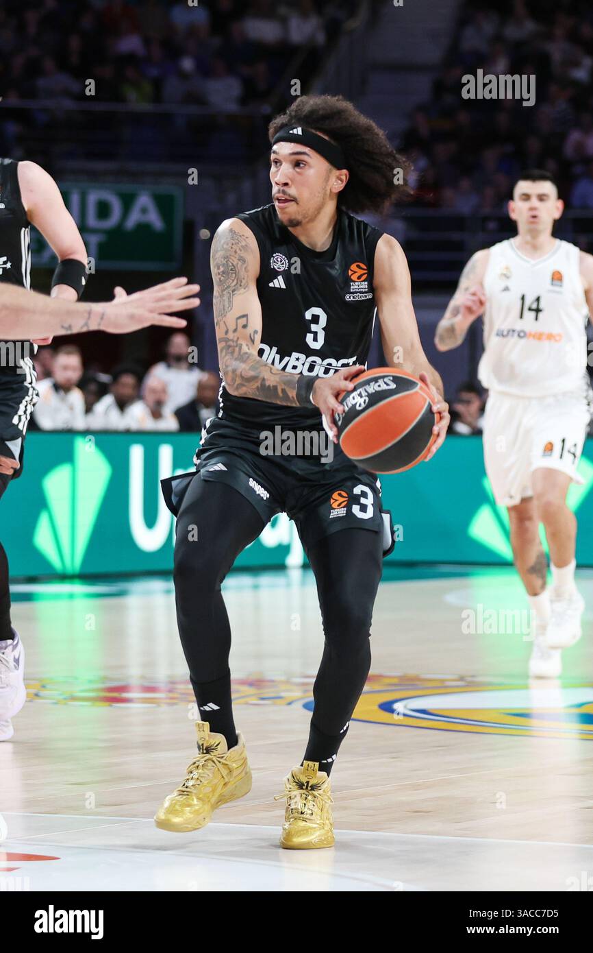 Tyson Ward of Paris during the Turkish Airlines EuroLeague basketball ...