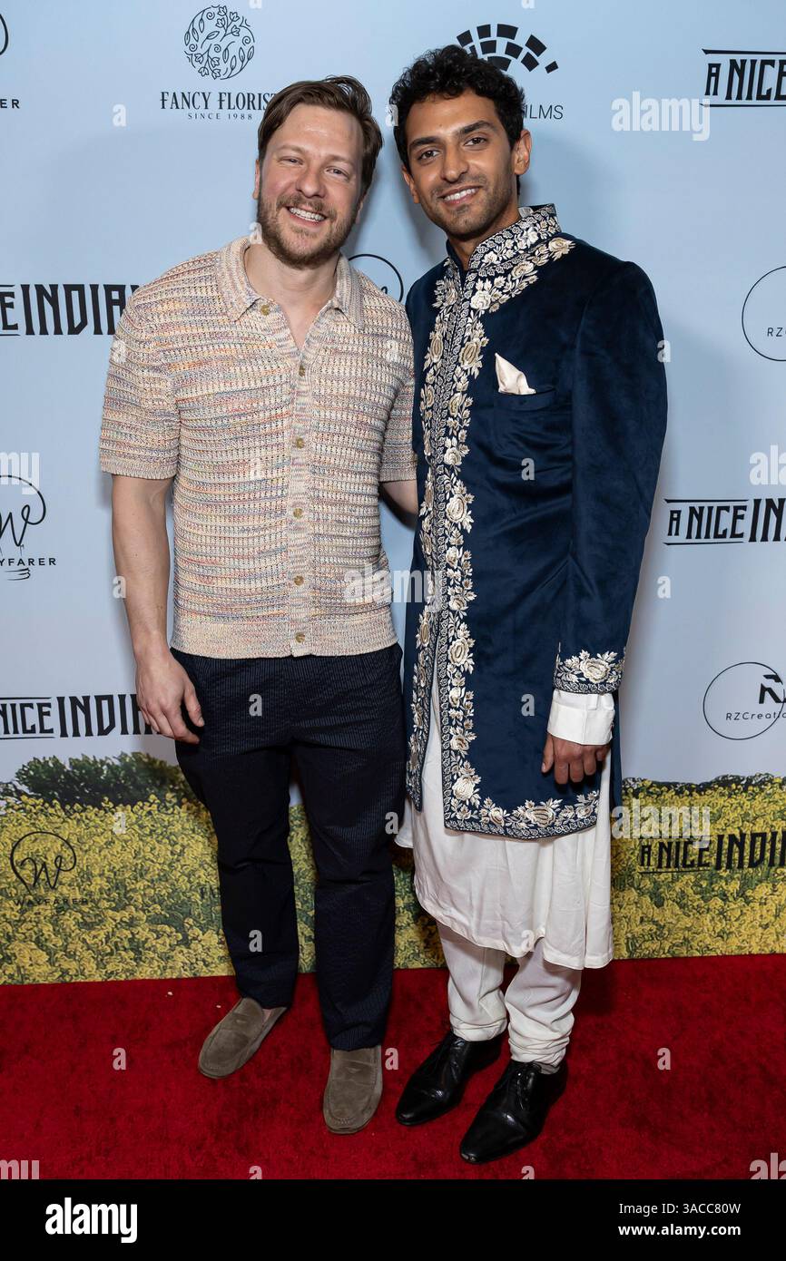 Eric Randall and Karan Soni attend the arrivals of the LA Special ...
