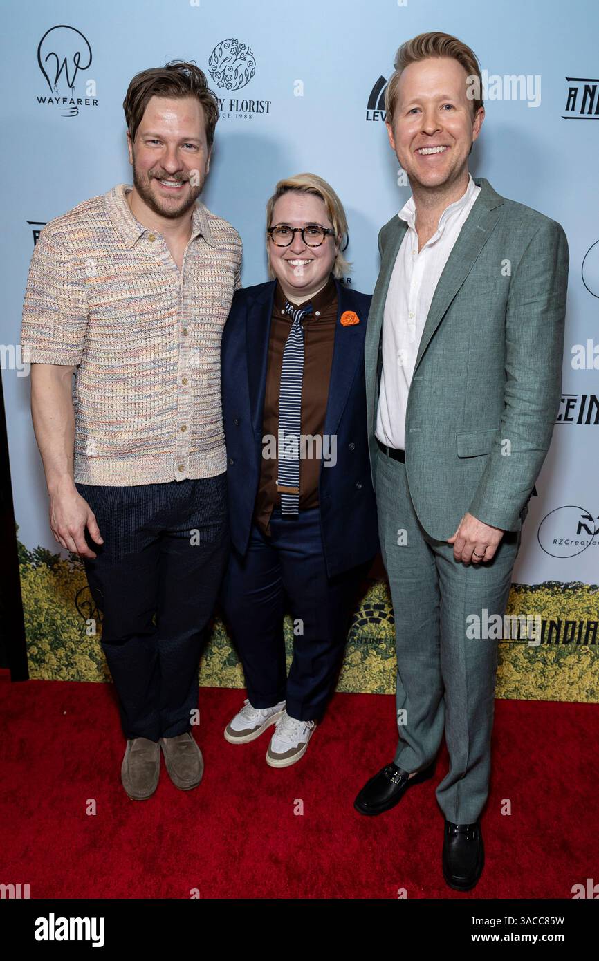 Eric Randall, Angela Cardon and Charlie McSpadden attend the arrivals ...