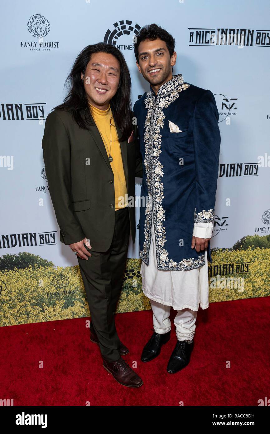 Los Angeles, USA. 03rd Apr, 2025. Peter S. Kim and Karan Soni attend ...