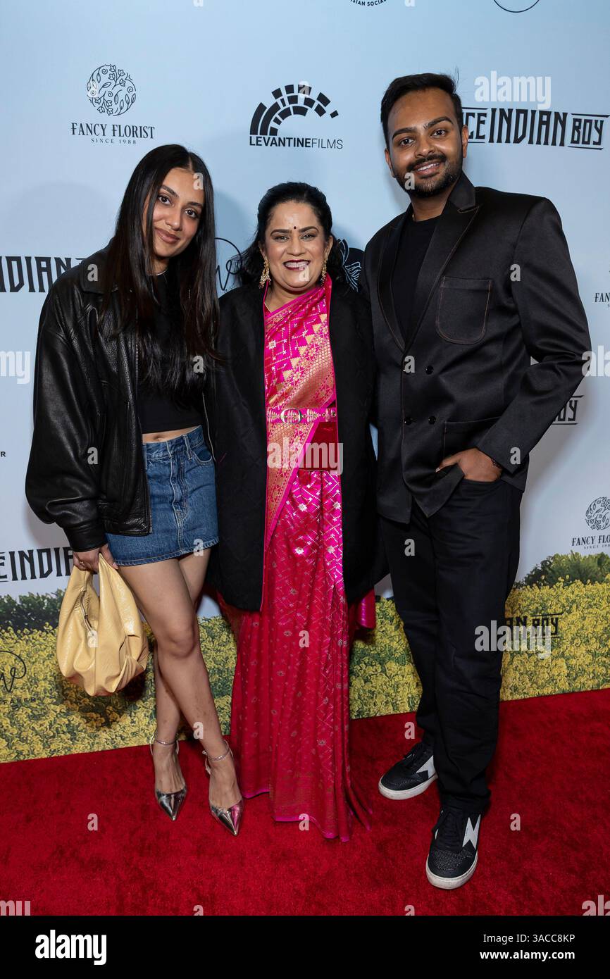 Jully Patel, Zarna Garg and Pratik Bhakta attend the arrivals of the LA ...